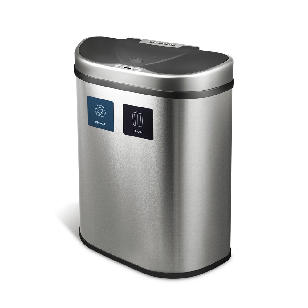 Nine Stars |Motion Sensor Trash Cans Step-On Open Top Touchless Bins