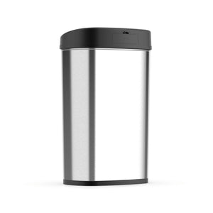 Rectangular Motion Sensor Trash Can 13.2 Gallon with Black Lid
