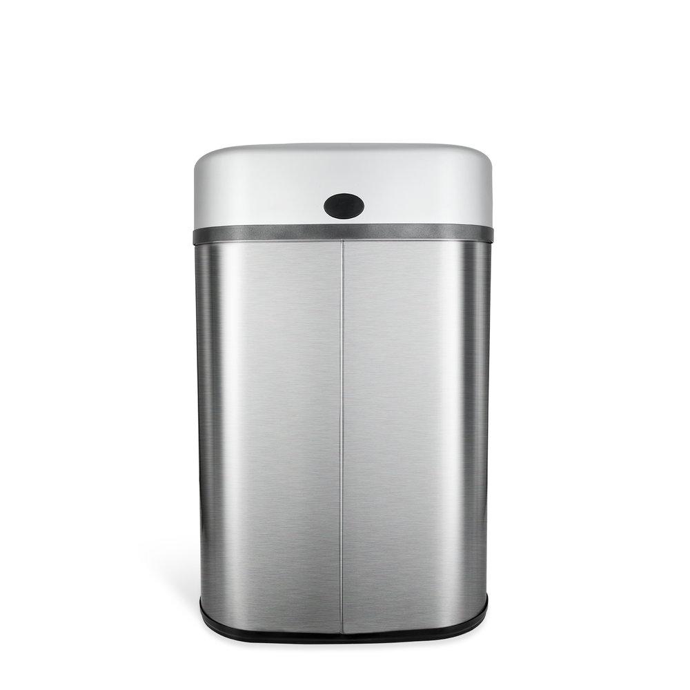 Nine Stars |Motion Sensor Trash Cans Step-On Open Top Touchless Bins