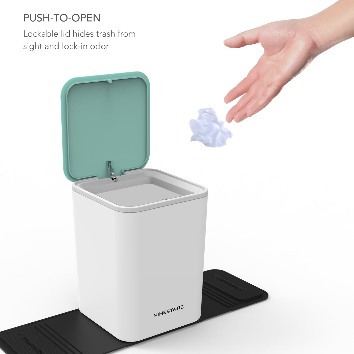 Push Top Trash Can Portable Vehicle Car Waste Bin, Mini Car Trash Can